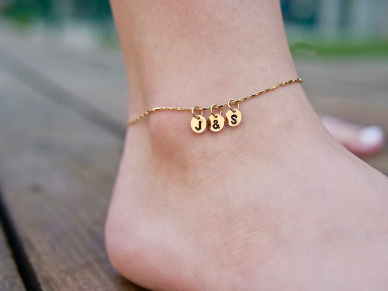 Initial Anklet Anklets Gold Anklets Personalized Anklet | Etsy