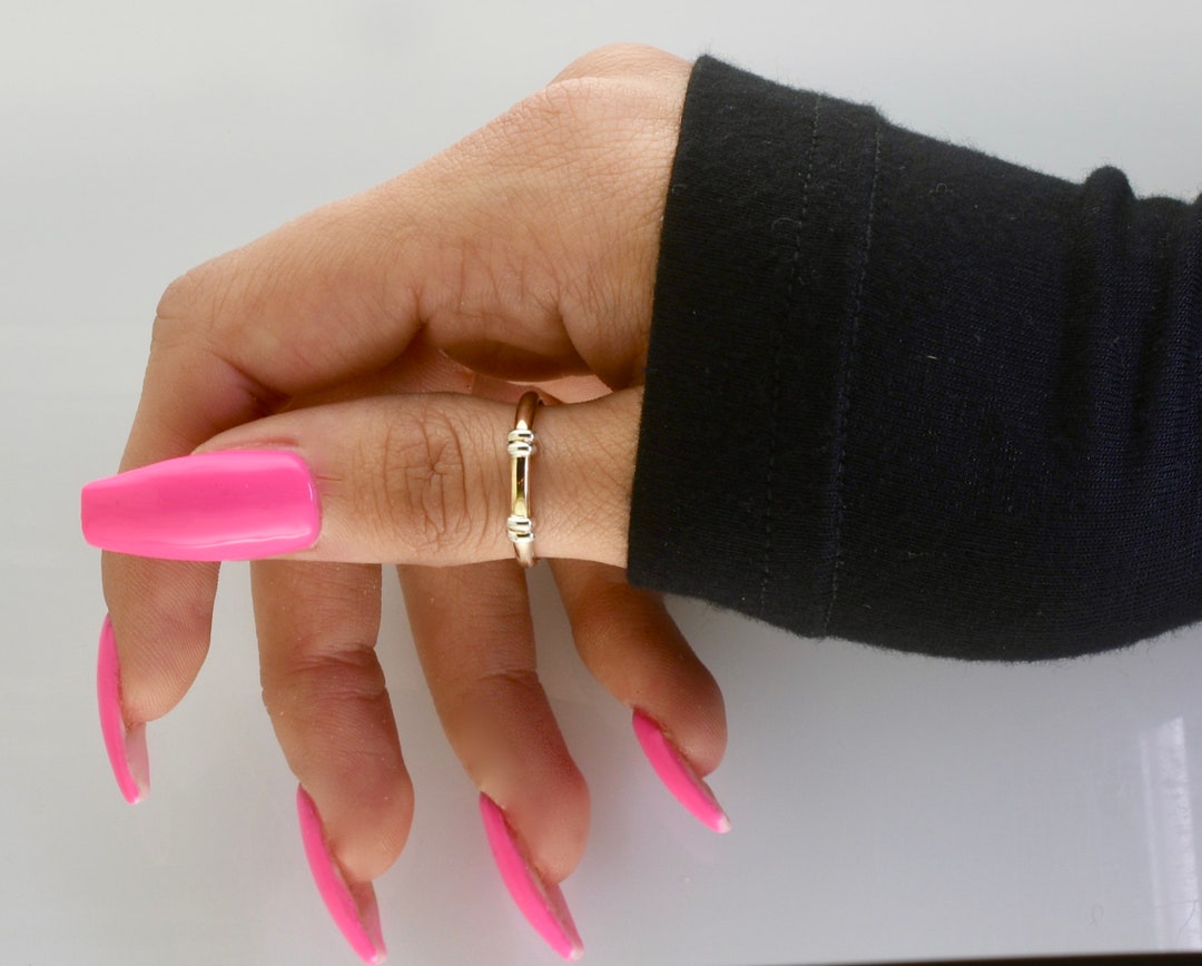 2mm With Wraps • Thumb Ring • Two Tone Thumb Ring • Thumb Rings • Woman ...