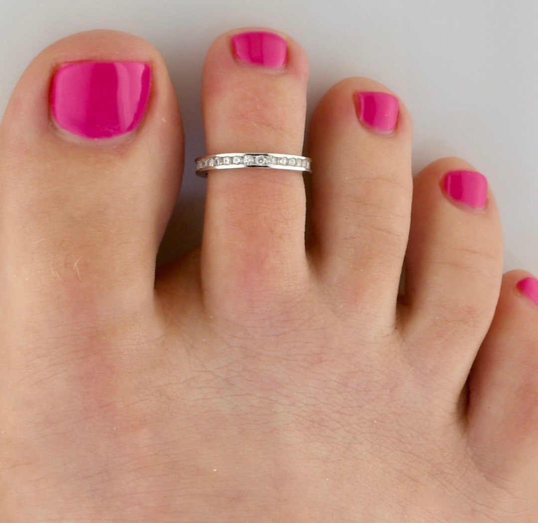 CZ Eternity • Toe Ring • Sized Toe Rings • Toe Ring • Diamond Toe Rings ...