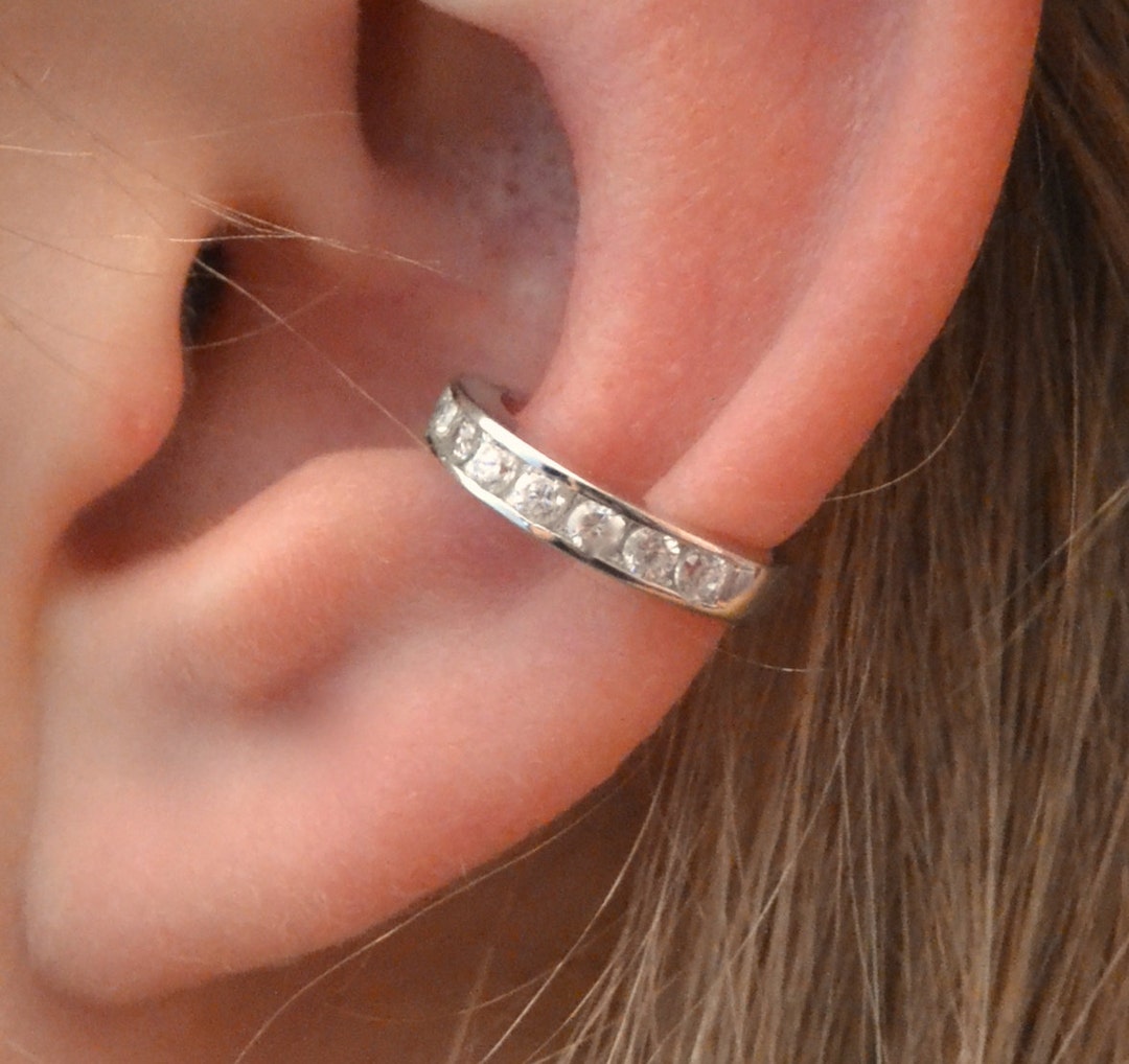 Channel • Ear Cuff • Ear Cuffs • Silver Ear Cuff • No Piercing • Ear ...