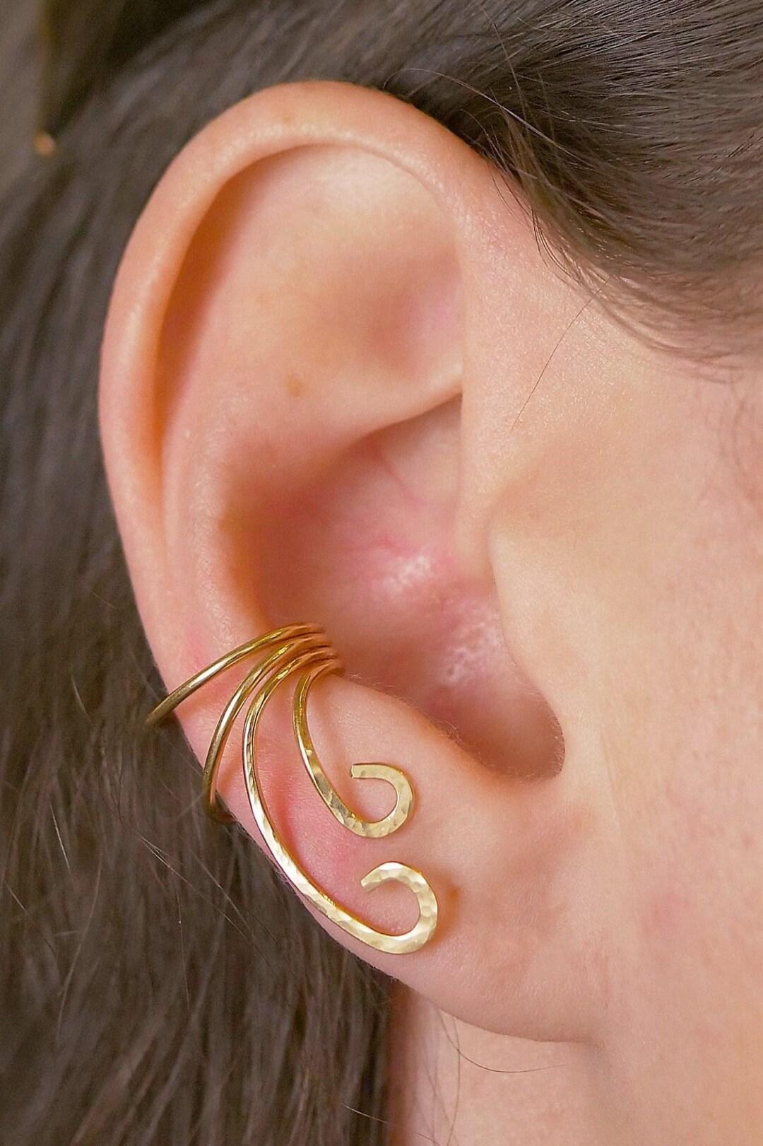 Curl Ear Wrap Ear Cuff Ear Wraps Ear Cuffs Gold Filled or Sterling Silver Minimalist Ear Cuff ...