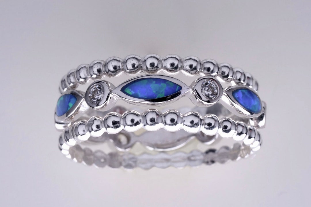 Opal Toe Ring Set • Toe Rings • Sized Toe Rings • Midi Rings • Opal ...