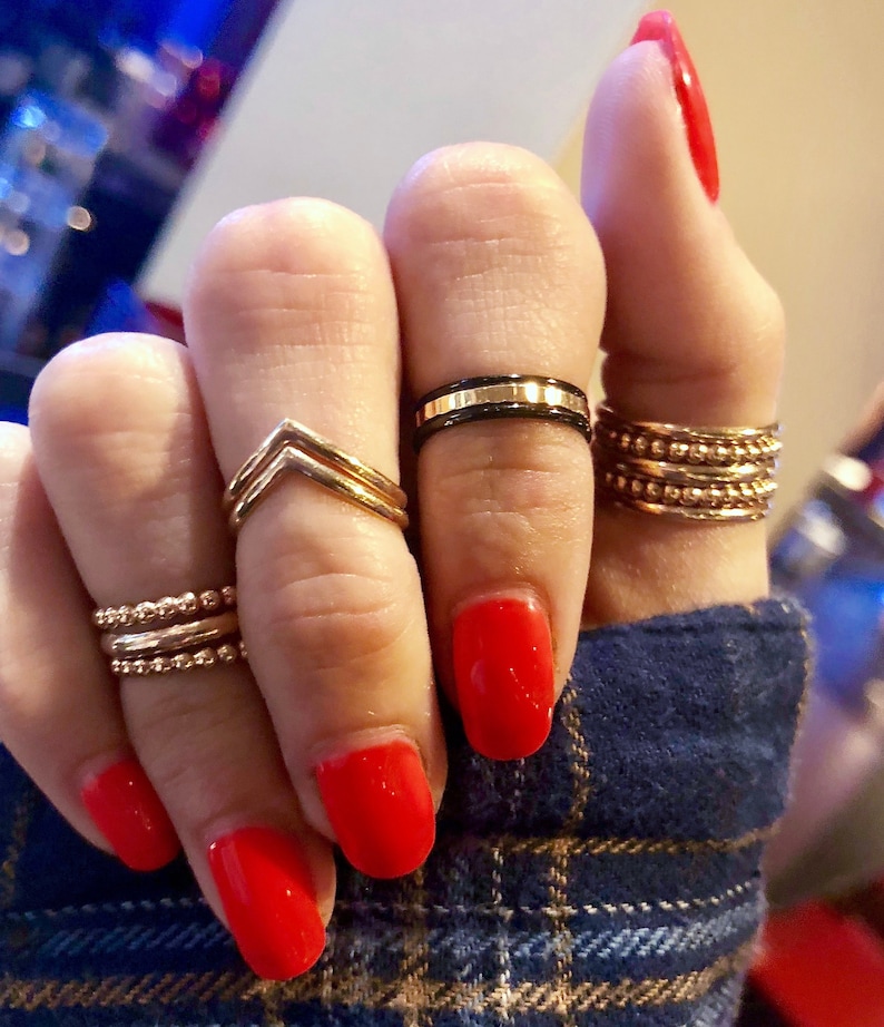 Gold Midi Rings • Select One Style • Assorted Styles • Sized to Fit You ...