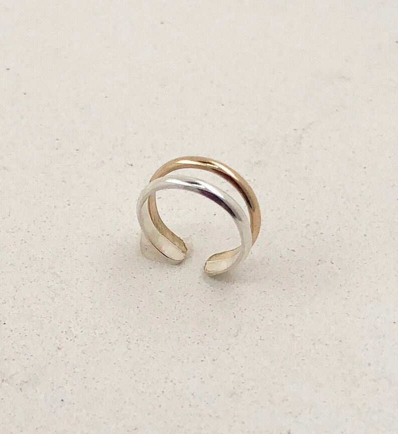 Double Band Ear Cuff Silver Ear Cuff Gold Ear Cuff Non - Etsy