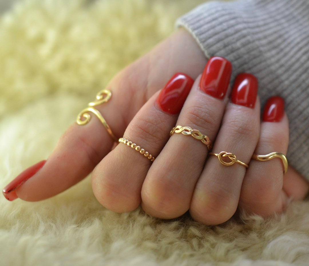 Midi Rings • Minimalist Ring • Gold Filled • Simple Ring • Stacking ...