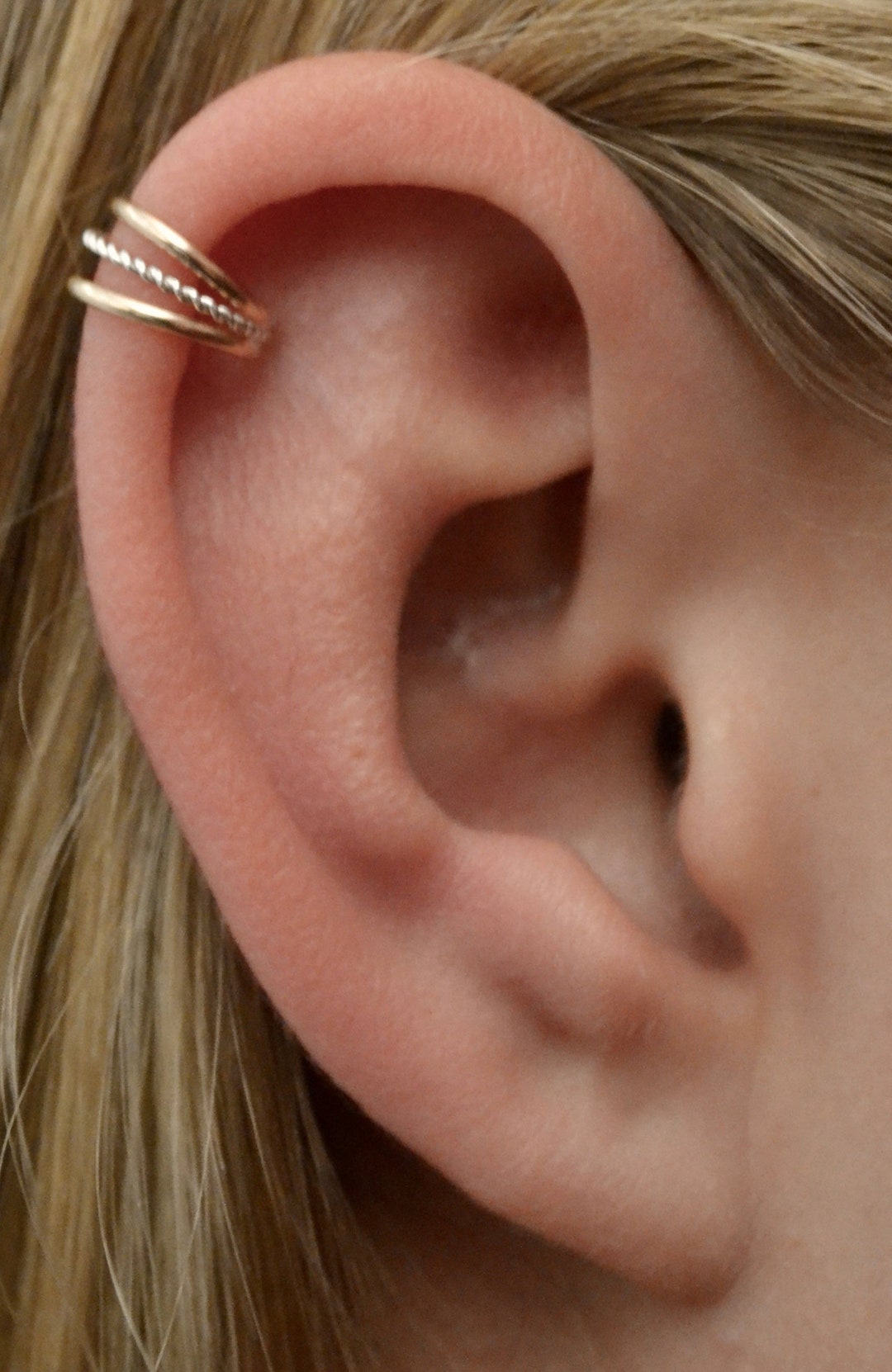 Twisted Band Cartilage Pierced Ear Cuff • Gold Filled or Sterling ...