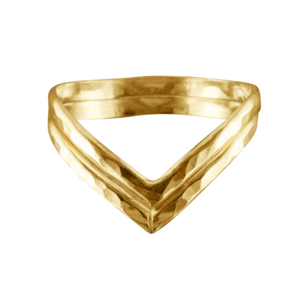 Double Chevron • Thumb Ring • Gold Thumb Ring • Chevron Ring • Thumb Rings • Woman's Thumb Ring ...