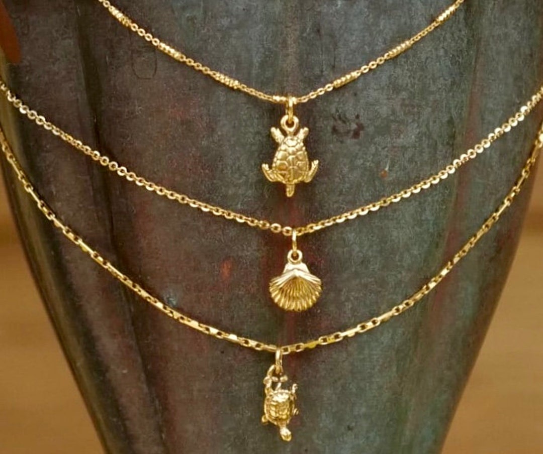 Sea Turtle Anklet • Sea Shell Anklet • Turtle Anklet • Gold Anklets ...