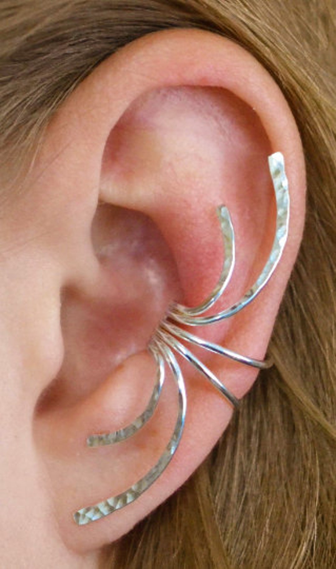 Curve Ear Spray Ear Cuff Ear Wrap Ear Cuffs Ear Crawler Silver Ear ...