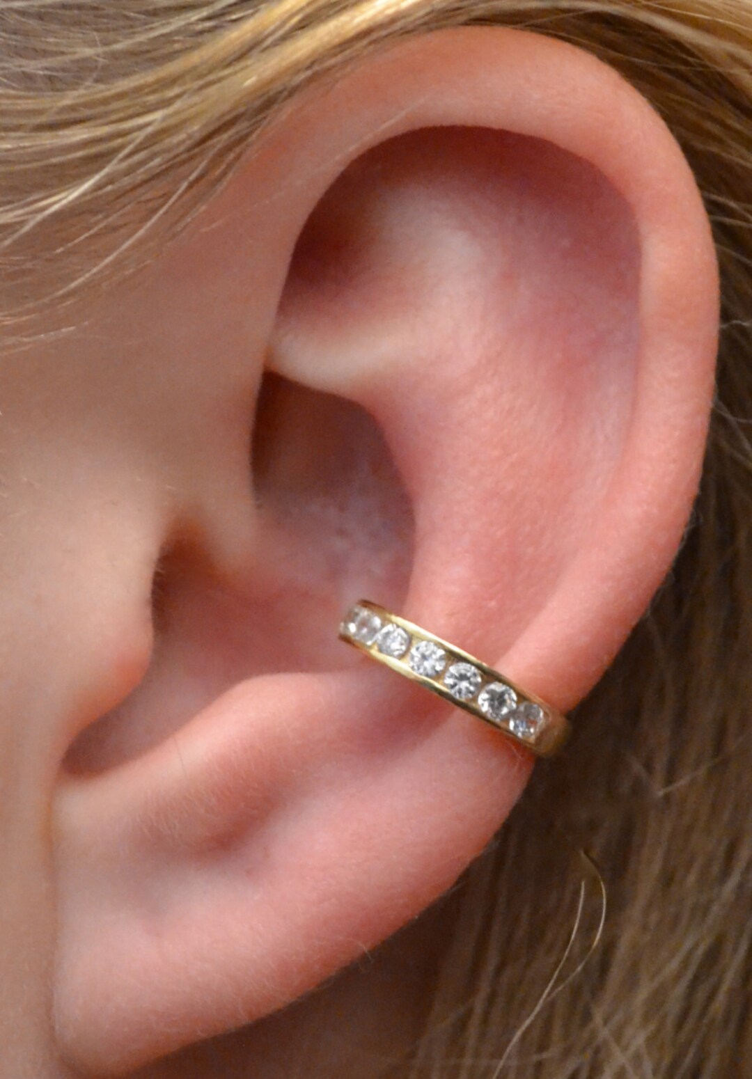 CZ Channel • Ear Cuff • Ear Wrap • Gold Ear Cuff • Silver Ear Cuff ...