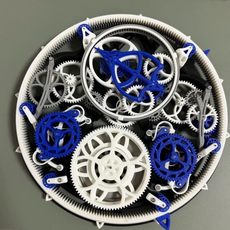 3D Printed Clock Tourbillon Model Ornament, Mechanical Gears With ...