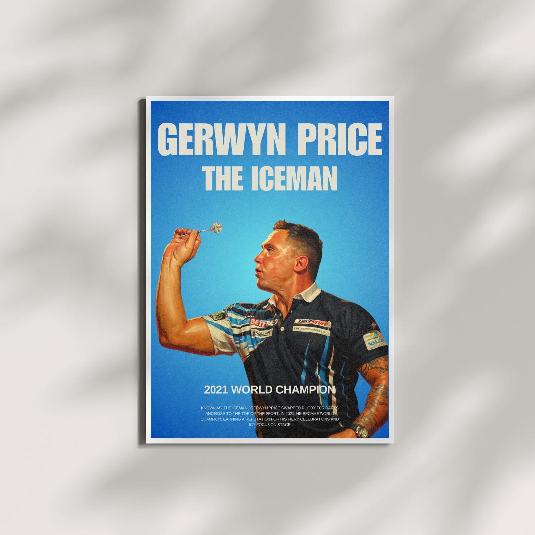 Gerwyn Price Darts Poster - Professional Darts Wall Art - the Iceman - Etsy