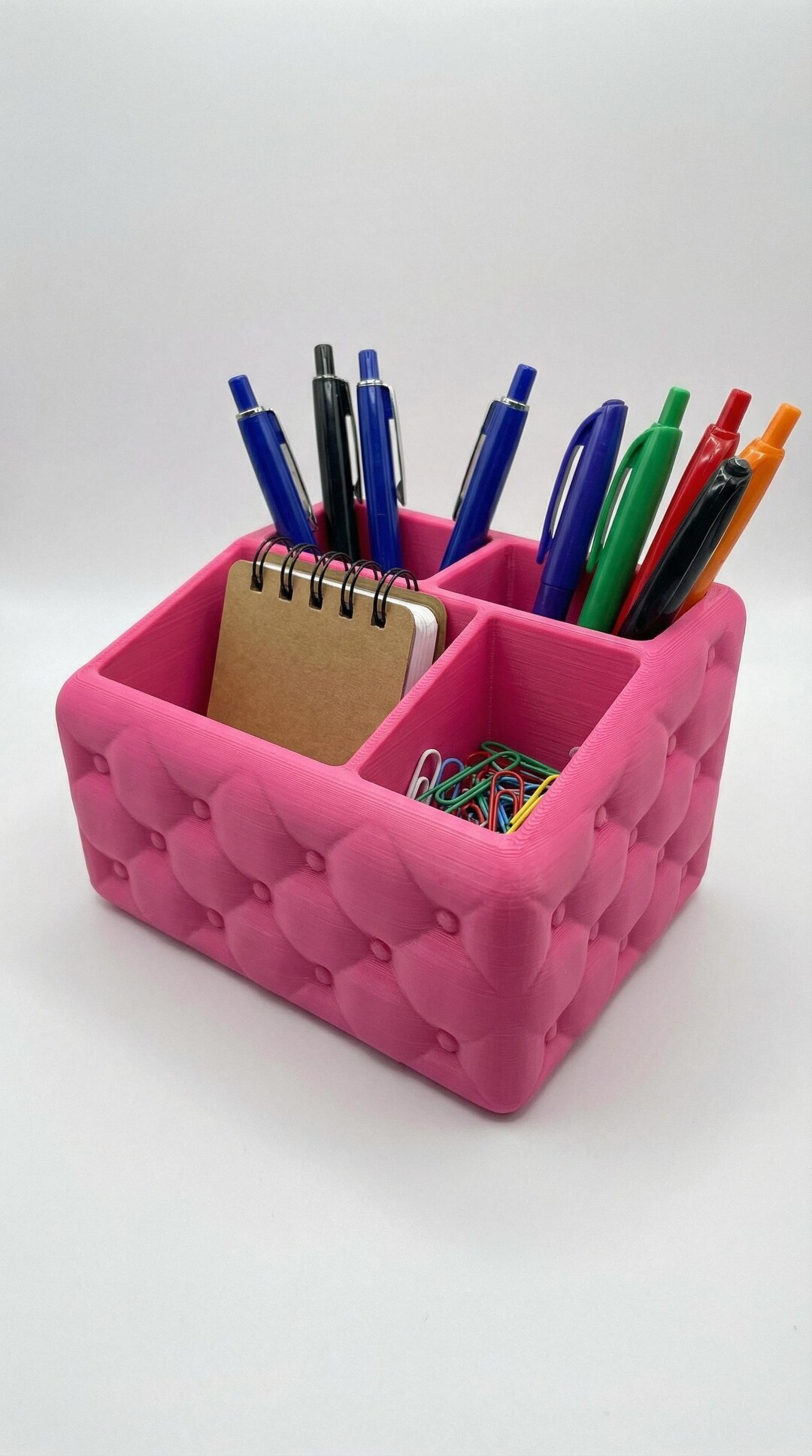 Quilted Desk Organizer STL | 3D Printable Office Storage for Modern ...