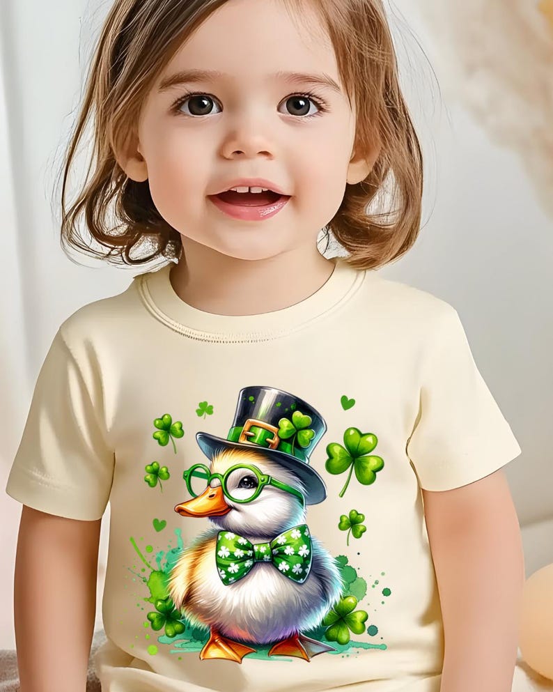 St. Patrick’s Day Duck Shirt for Kids – Cute Shamrock Irish Duck Tee - Etsy