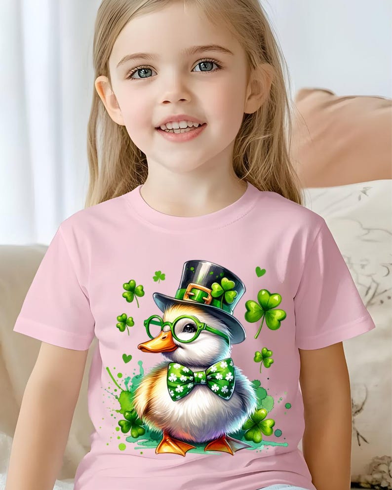 St. Patrick’s Day Duck Shirt for Kids – Cute Shamrock Irish Duck Tee - Etsy