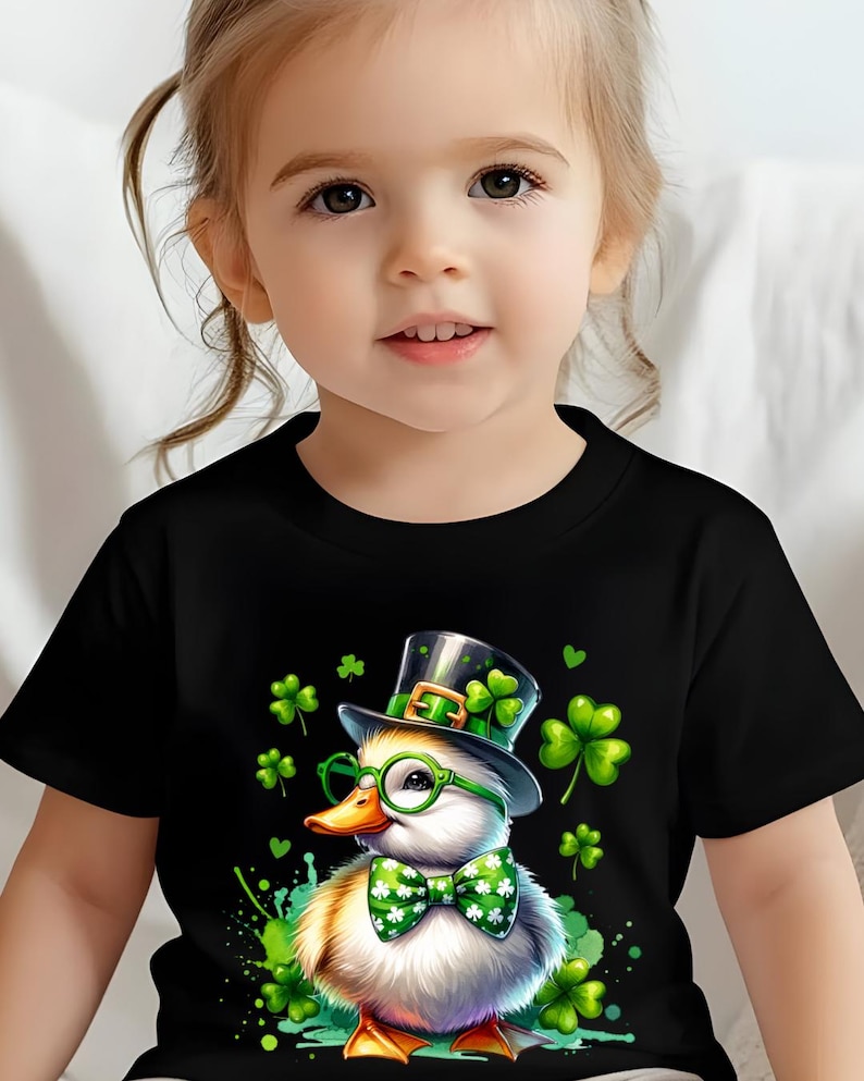 St. Patrick’s Day Duck Shirt for Kids – Cute Shamrock Irish Duck Tee - Etsy