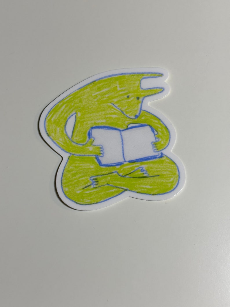 Reading a Book Sticker Vinyl Decal - Etsy