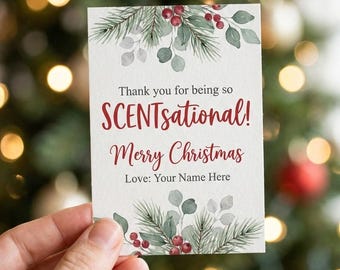 Christmas Thank You Tag, Scentsational Christmas Tag, Teacher Staff ...