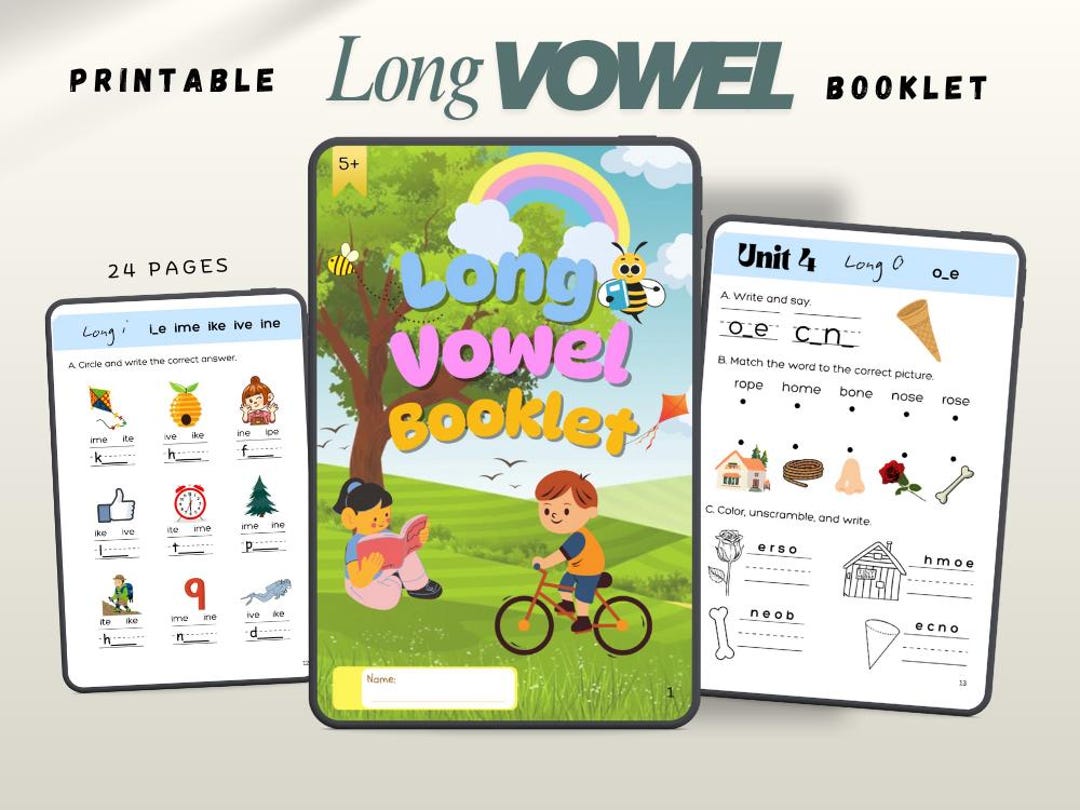 Long Vowel Booklet - Etsy