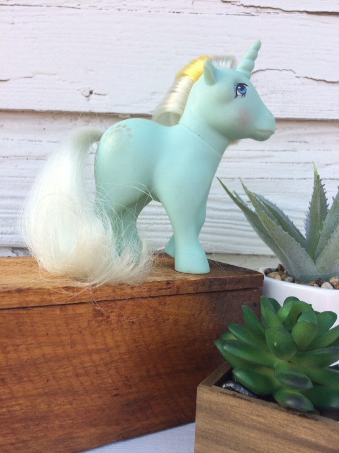MY LITTLE PONY G1 Vintage Toy Sunbeam Unicorn Green Yellow White ...