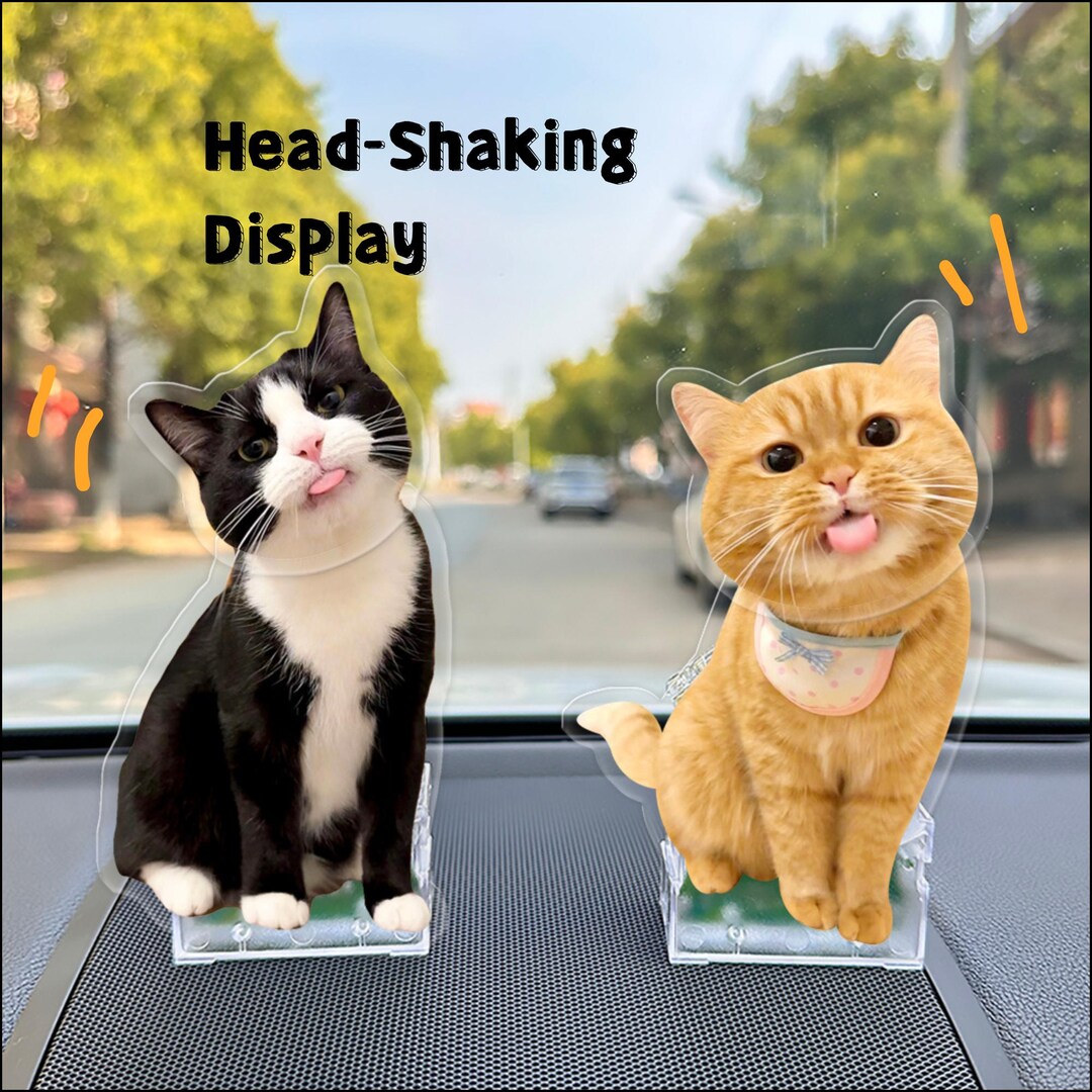 Custom Acrylic Standee – Acrylic Display Cat Dog Head-shaking Pet ...