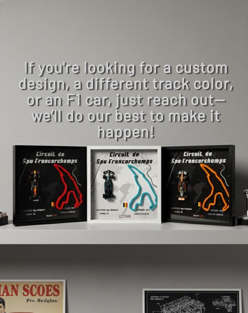 3D Printed F1 Track Shadow Box: Spa-francorchamps F1 Diecast Car - Etsy