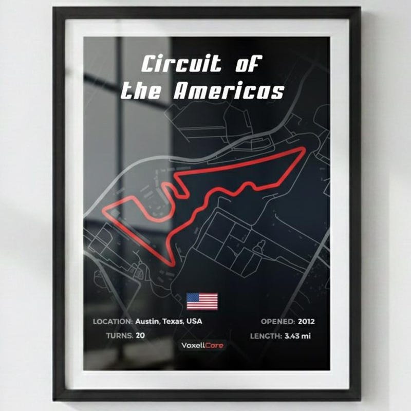F1 Austin Track Poster - Etsy Canada
