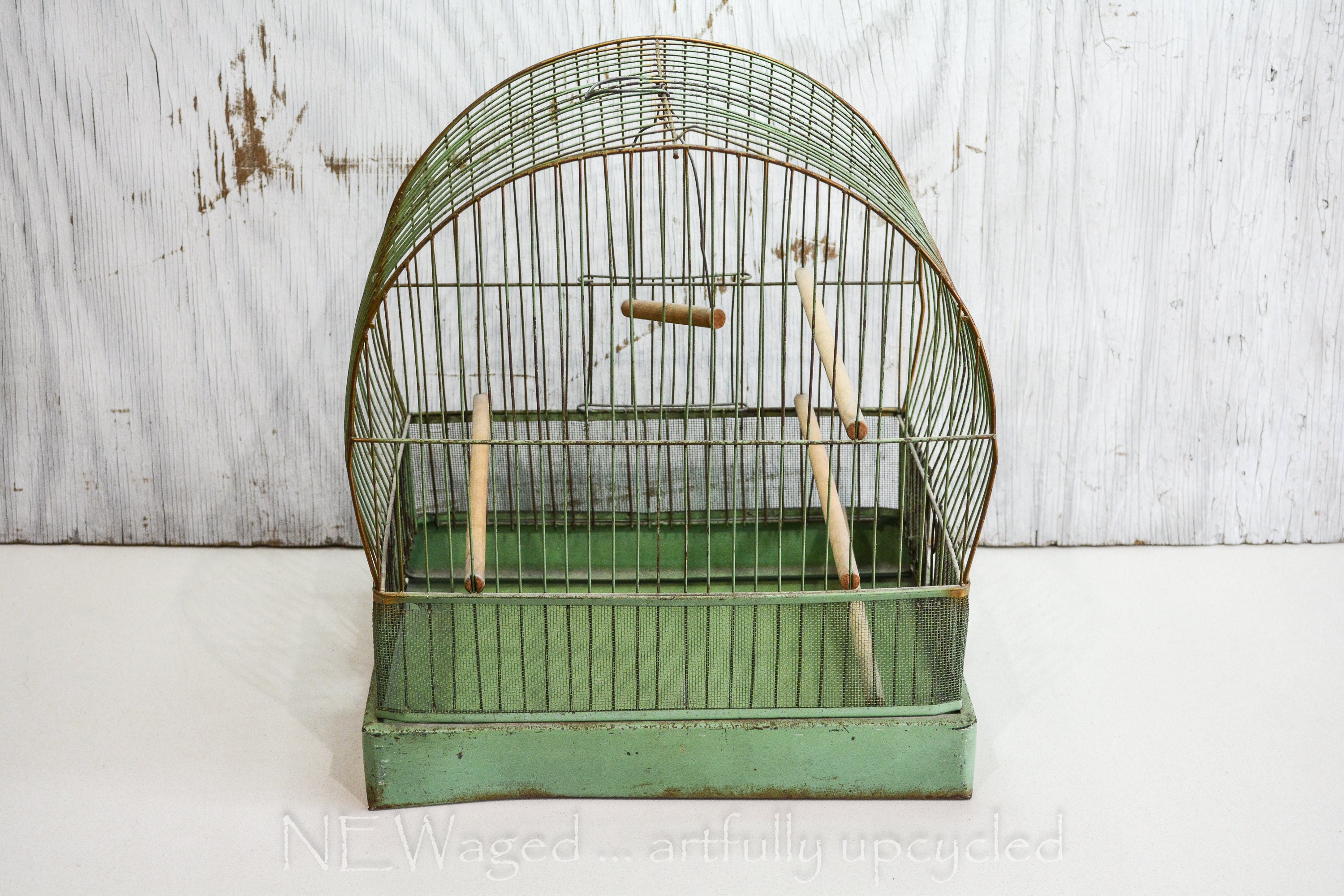 Vintage Bird Cage, Antique Bird Cage, Old Bird Cage, Rustic Bird Cage, Green - Etsy