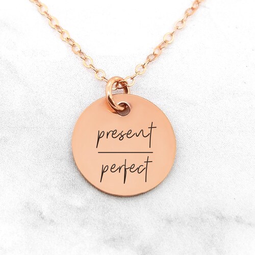 Present Over Perfect Necklace Strength Jewelry Present Over - Etsy