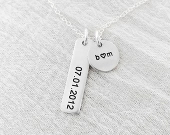 Date necklace | Etsy