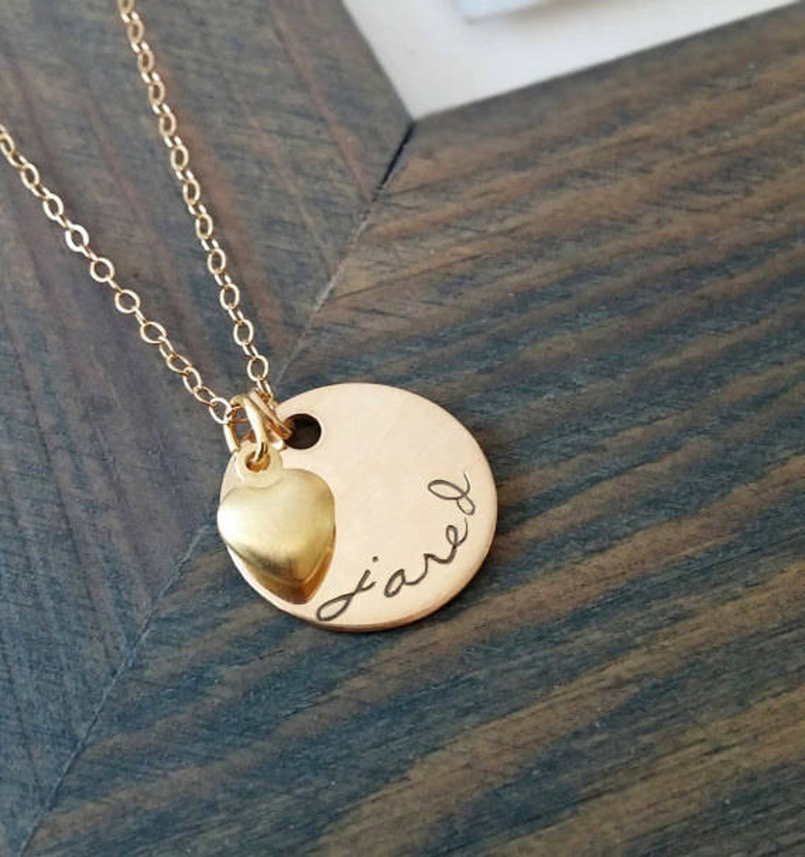 Hand Stamped Jewelry // Personalized Necklace // Necklace With - Etsy