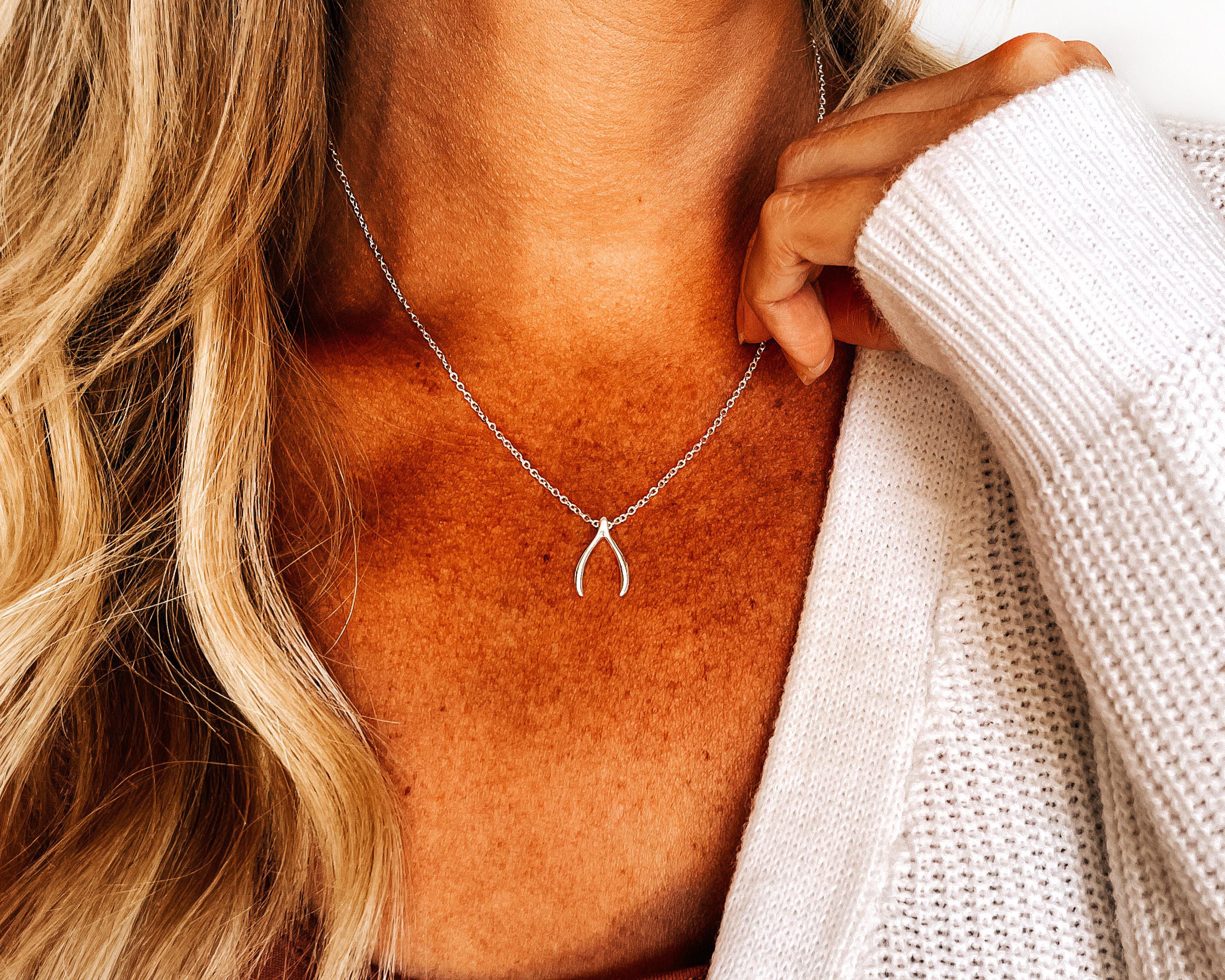 Dainty Wishbone Necklace Wishbone Necklace Wishbone Pendant Necklace Tiny Wishbone Necklace Gold Wishbone Necklace Silver Wishbone