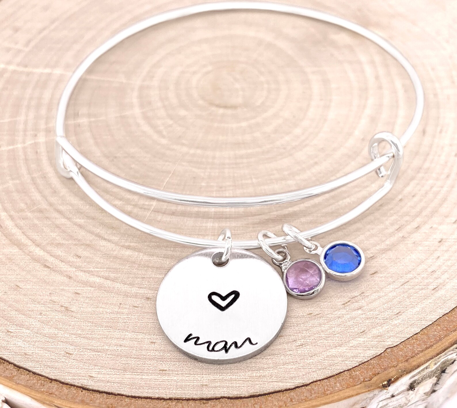 Mom Bangle Bracelet Gift for Mom New Mom Bracelet Family | Etsy