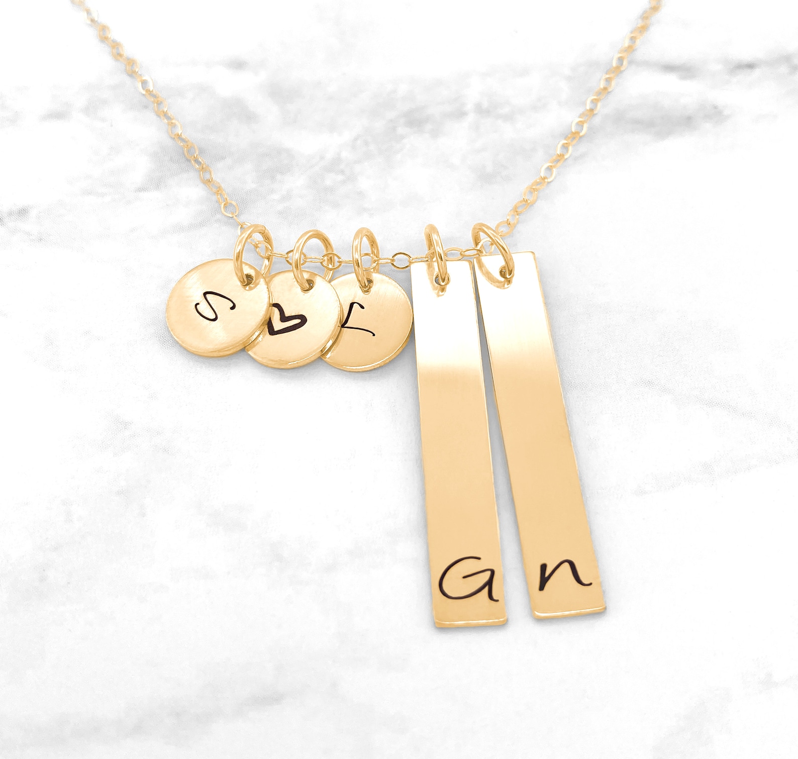 Personalized Necklace for Mom • Custom Initial Necklace • Necklace With ...