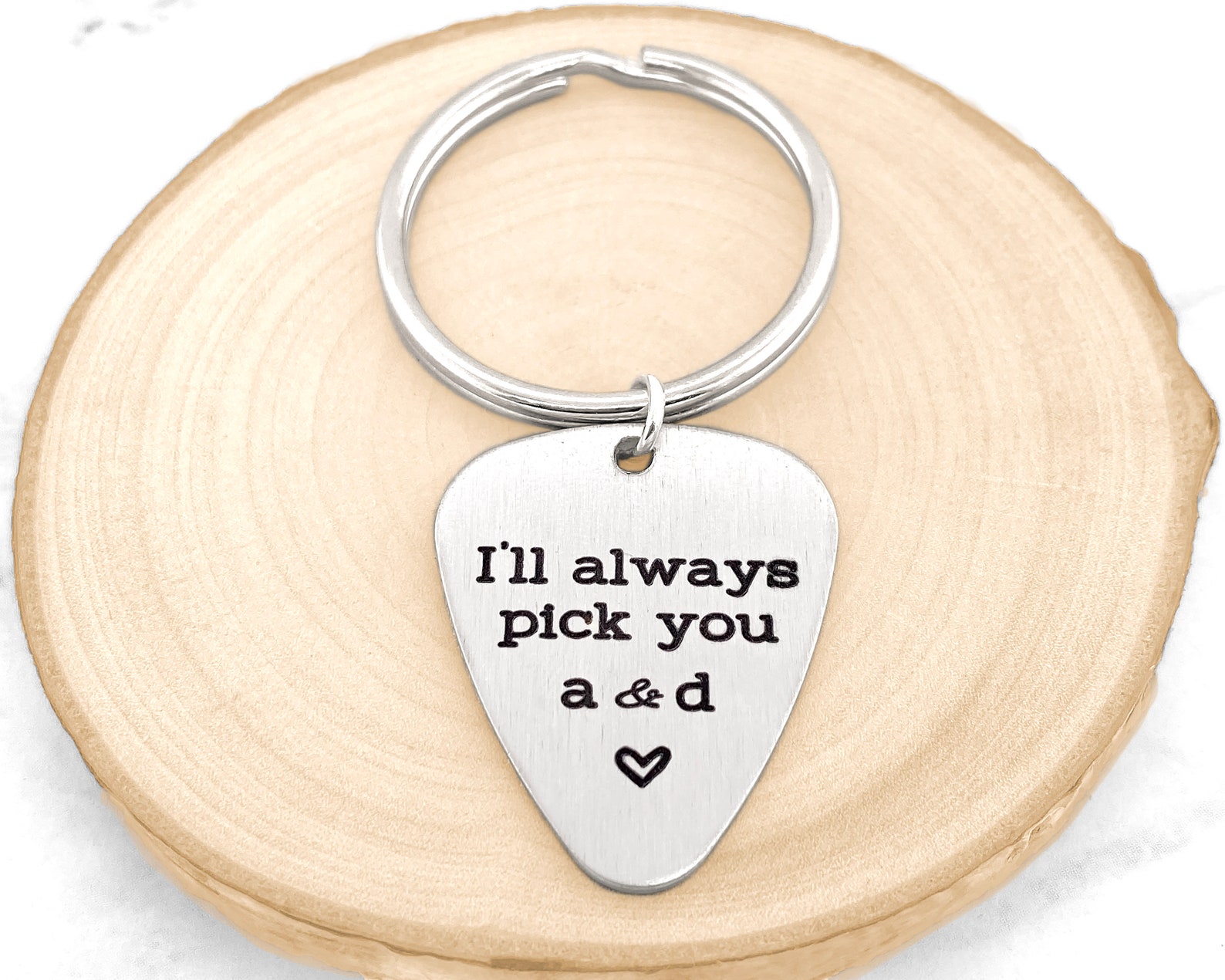 Custom Engraved Guitar Pick Keychain Guitar Keychain - Etsy