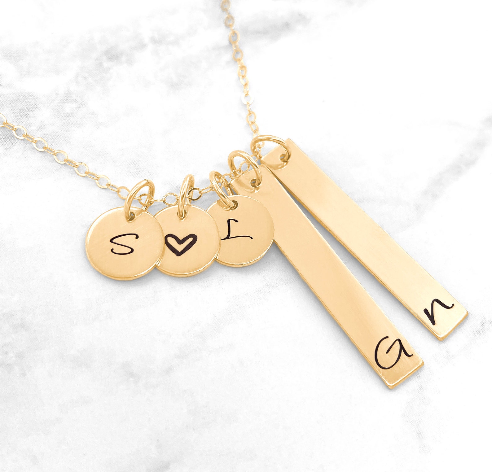 Personalized Necklace for Mom • Custom Initial Necklace • Necklace With ...