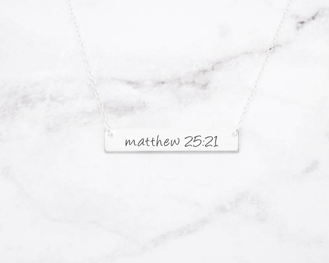 Bible Verse Necklace, Bible Jewelry, Scripture Necklace, Christian ...
