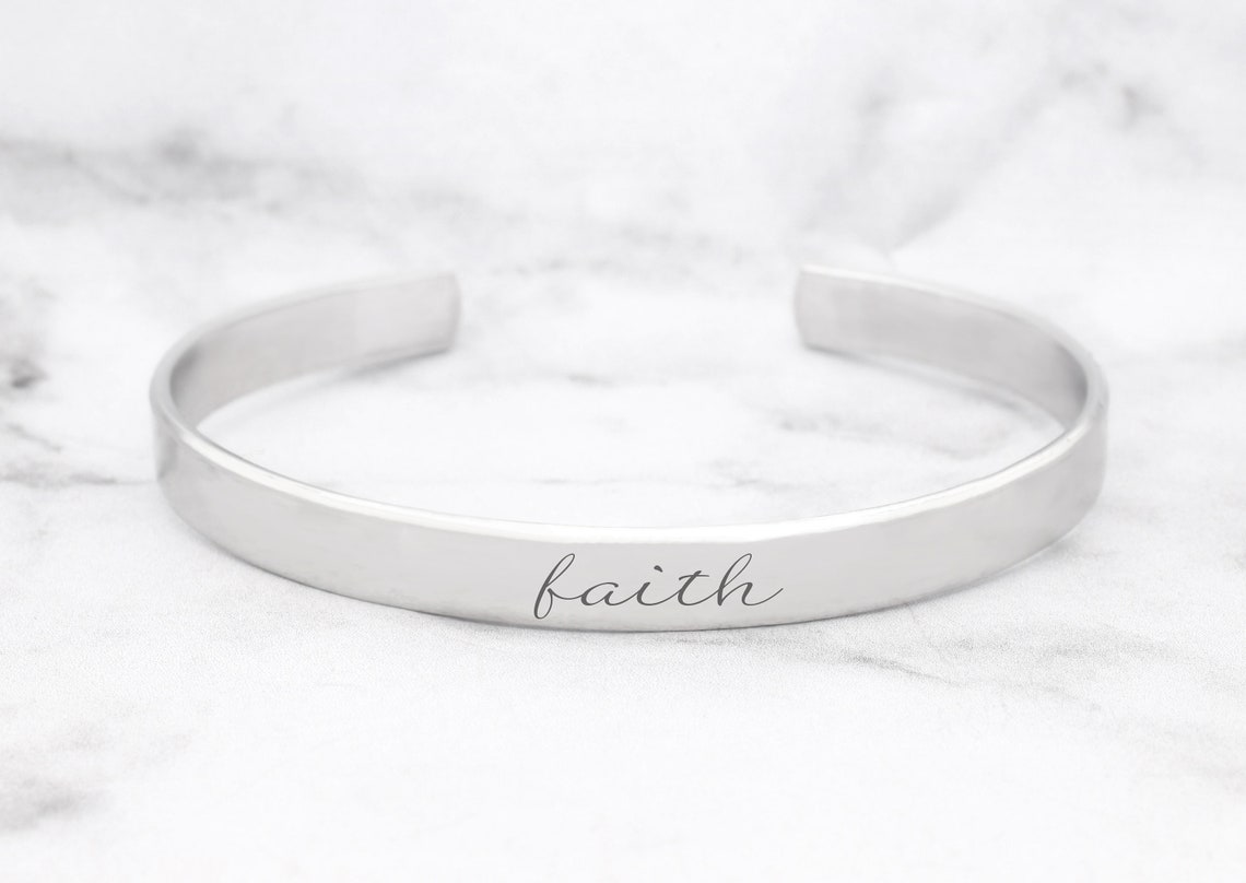 Faith Bracelet • Christian Bracelet • Faith Cuff Bracelet • Faith ...