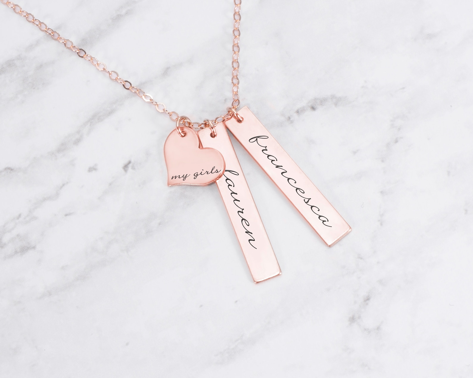 Personalized Necklace • My Girls Necklace • Mom Necklace • Kid Name ...