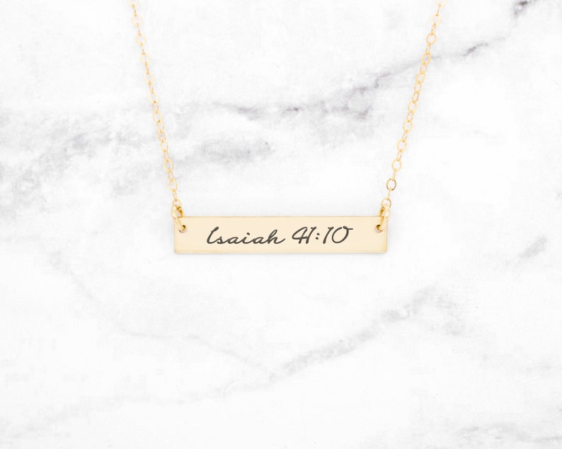 Isaiah 41 10 Rose Gold Bible Verse Necklace Rose Gold - Etsy