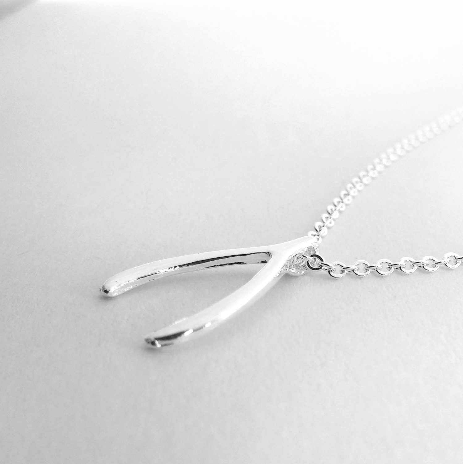 Wishbone Necklace Wishbone Charm Necklace Wishbone Pendant | Etsy