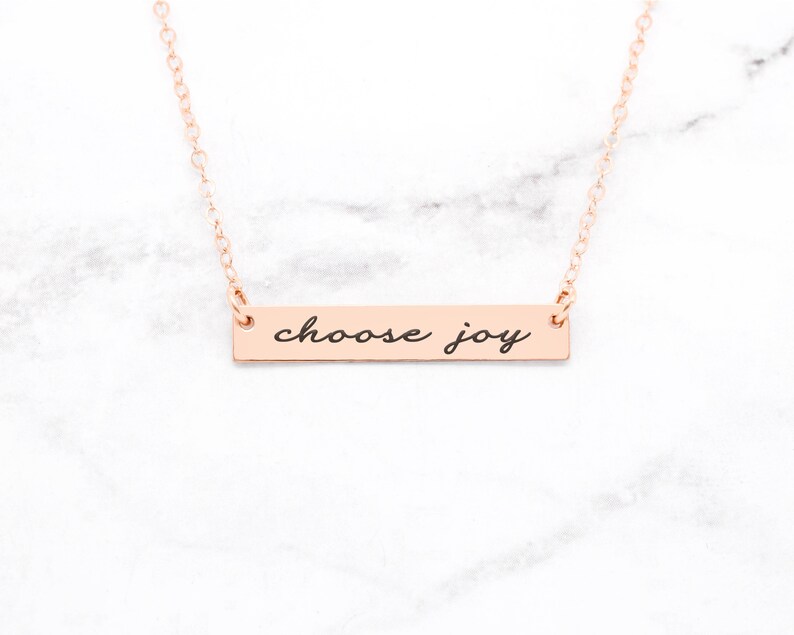Gold Choose Joy Necklace Gold Motivational Necklace Gold - Etsy