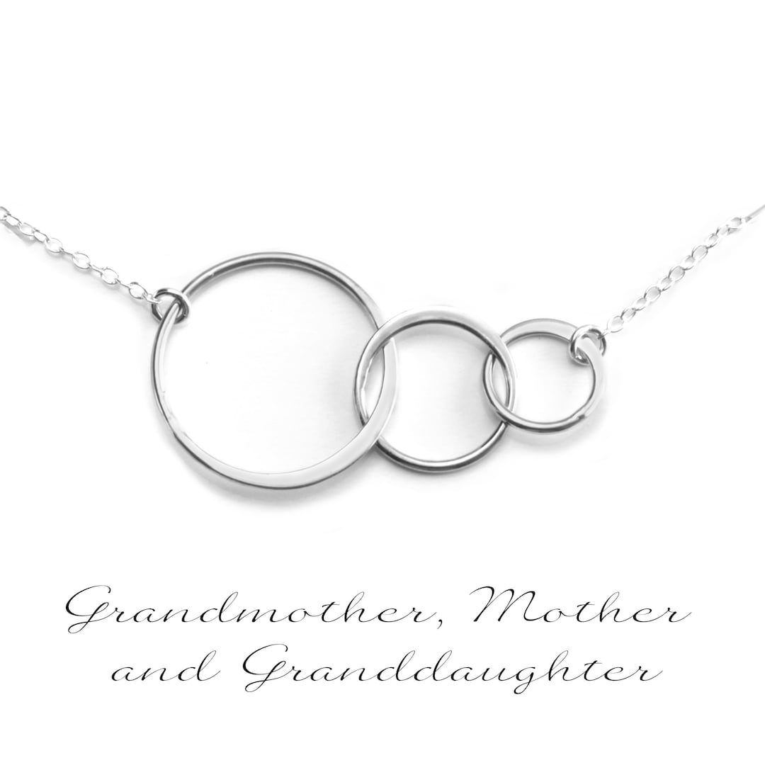 Three Generations Necklace: Infinity Circle Grandmother Gift - Etsy