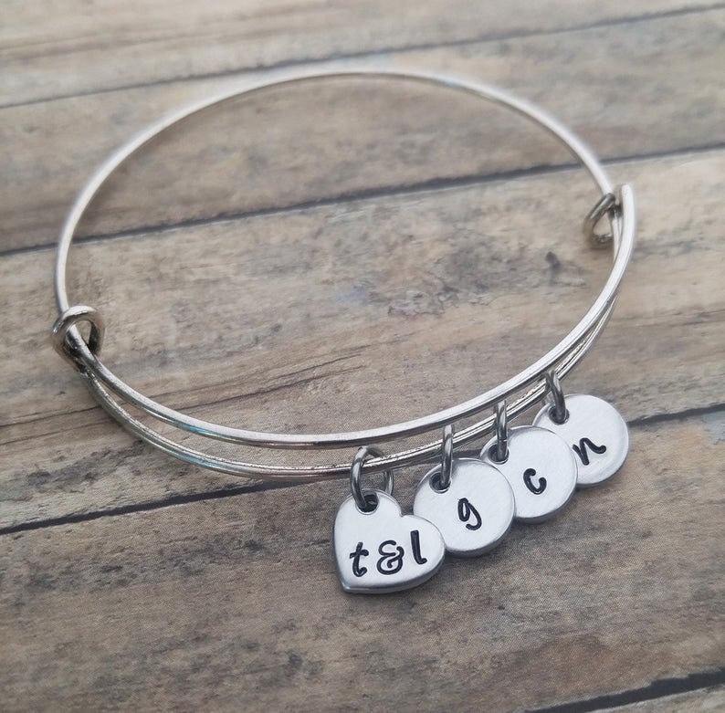 Family Initials Bracelet Kids Initials and Parents Initials | Etsy
