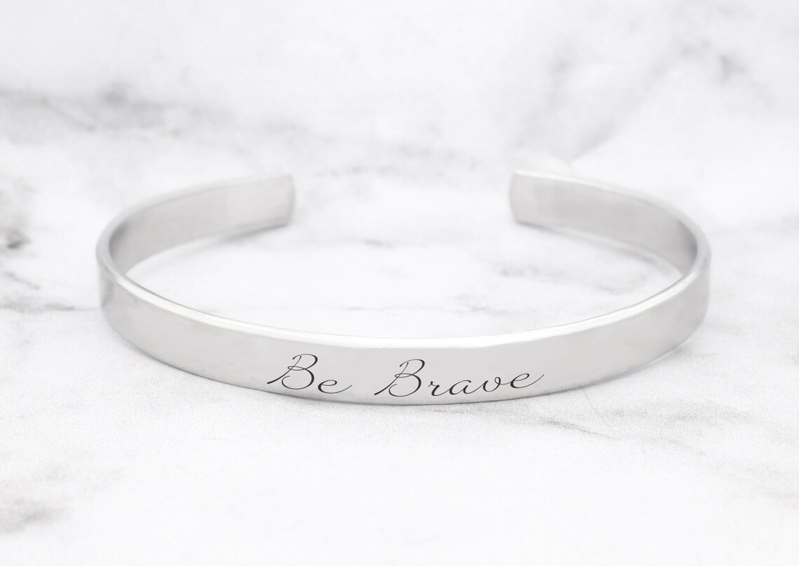 Be Brave Bracelet Be Brave Cuff Be Brave Jewelry | Etsy