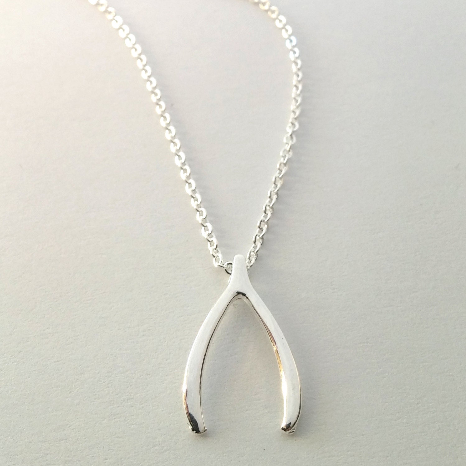 Wishbone Necklace Wishbone Charm Necklace Wishbone Pendant | Etsy