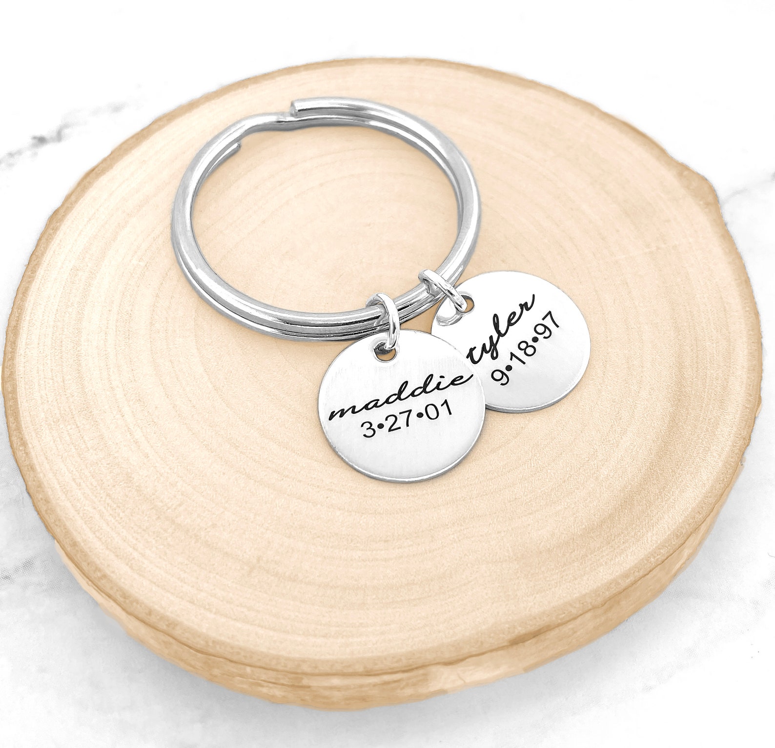 Personalized Sterling Silver Keychain Kids Name Keychain | Etsy