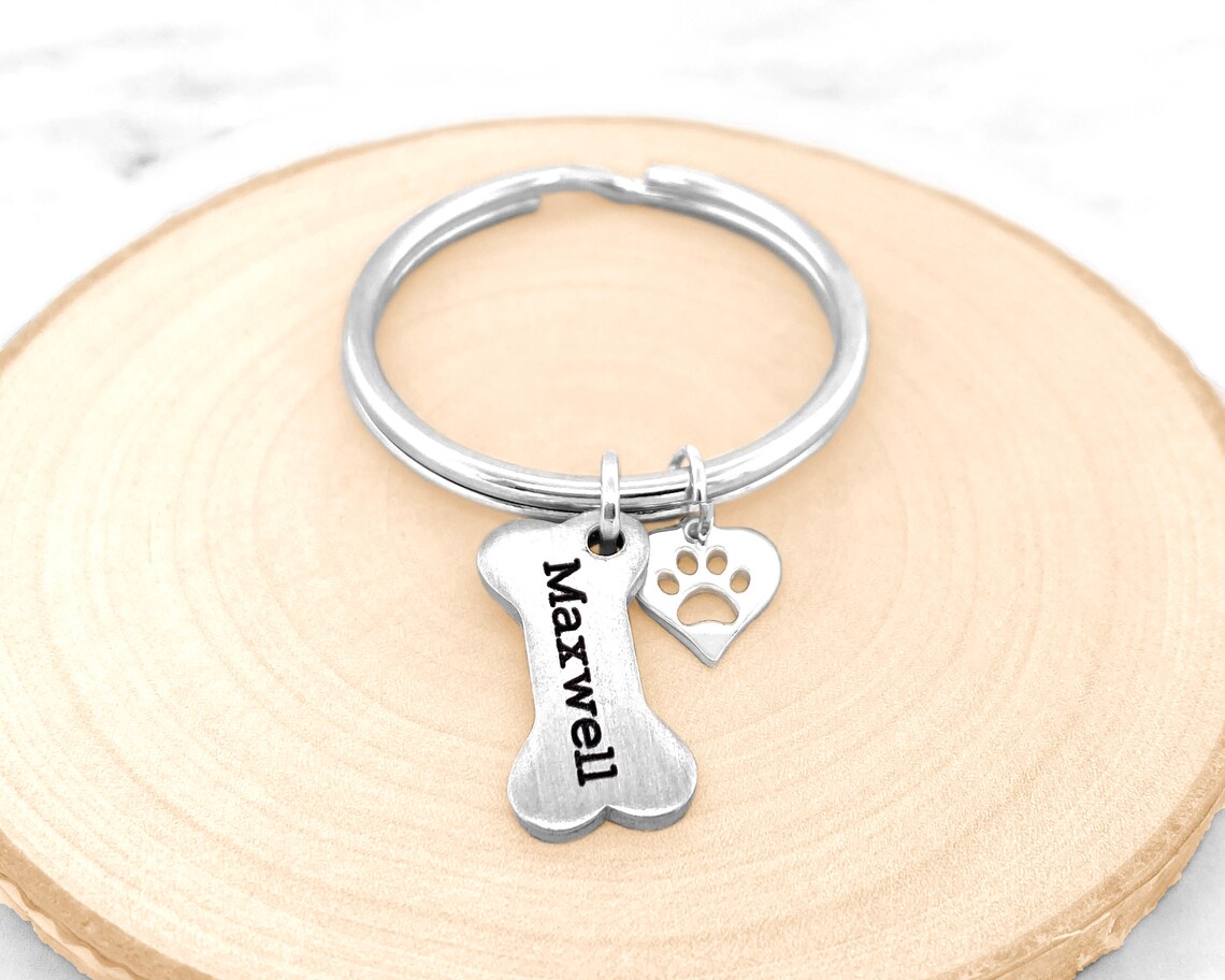 Dog Keychain Personalized Dog Keychain Dog Lover Gift - Etsy