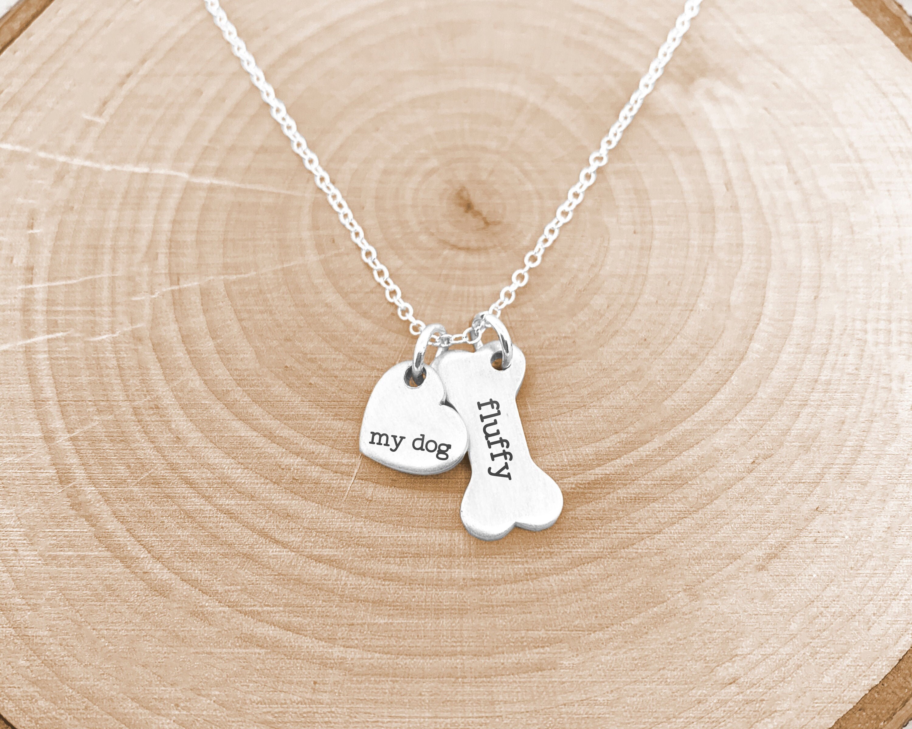 Dog Mom Necklace, Dog Necklace, Personalized Dog Bone Necklace, My Dogs ...