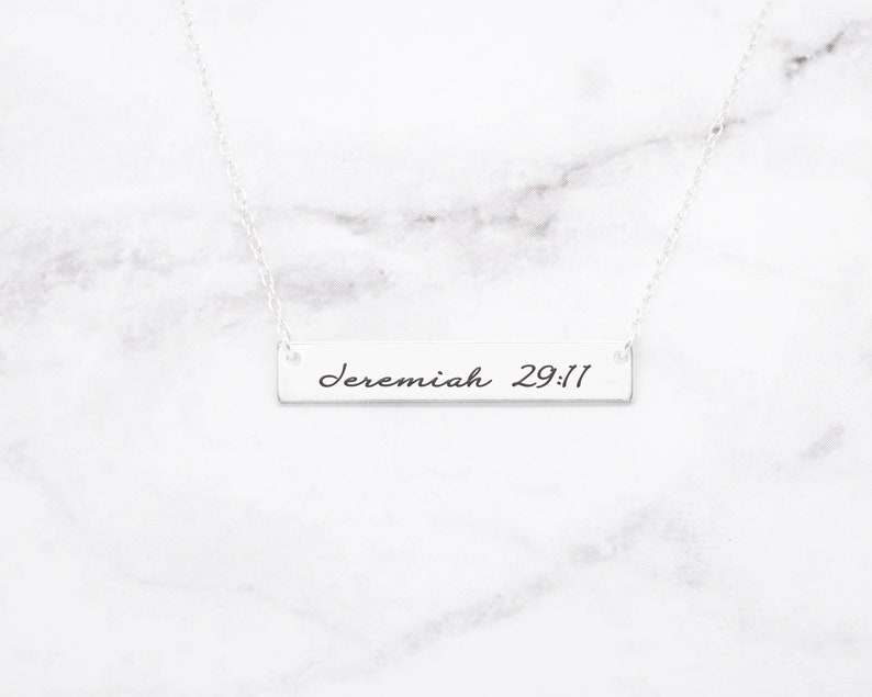 Gold Jeremiah 29:11 Necklace Gold Bible Verse Necklace - Etsy